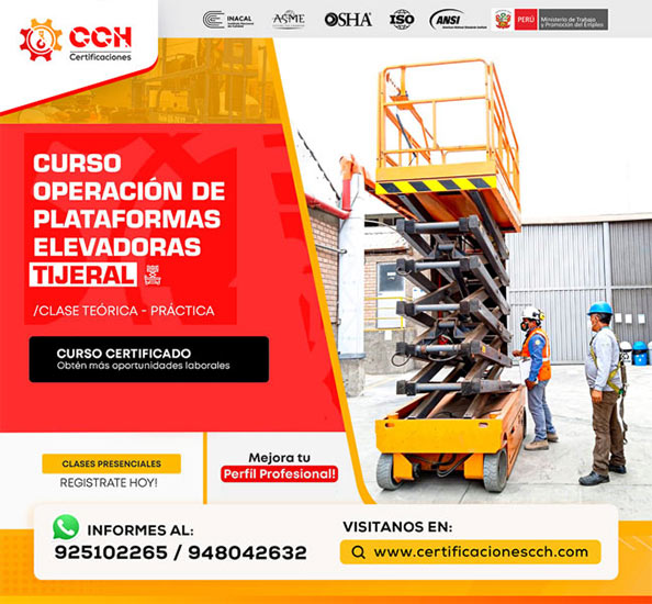 CURSO PARA OPERADOR DE PLATAFORMA TIJERAL